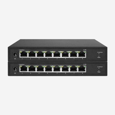 China 8 PoE 2.5Gbps Ethernet Switch 40Gbps Switching Capacity 4K MAC IEEE 802.3az for sale