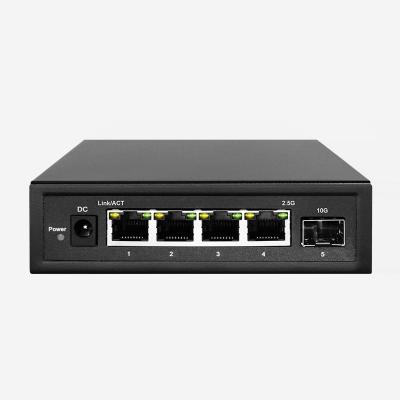 China 10KB 2.5 Gigabit Switch With 4 10M/100M/1000M/2.5Gb RJ45 Ports And 1 10Gb SFP+ Slot for sale
