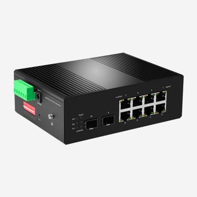 China Wireless / Wired Connection Industrial Ethernet Switches With 2 SFP 8 PoE RJ45 Ports for sale