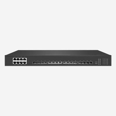China Full Gigabit 8 RJ45 And 16 SFP Unmanaged Ethernet Switch 440mm X 193mm X 46mm for sale