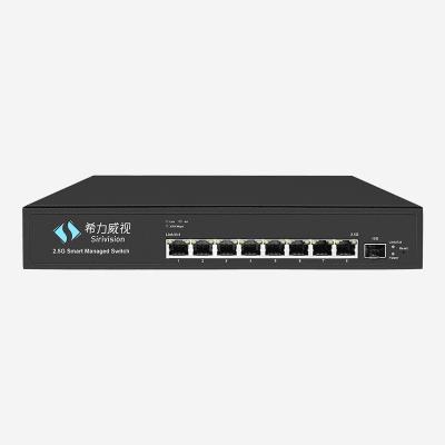 China 8 RJ45 2.5Gbps Poe Switch Rack Mount Plug And Play With 1 10gb SFP+ Fiber Port for sale