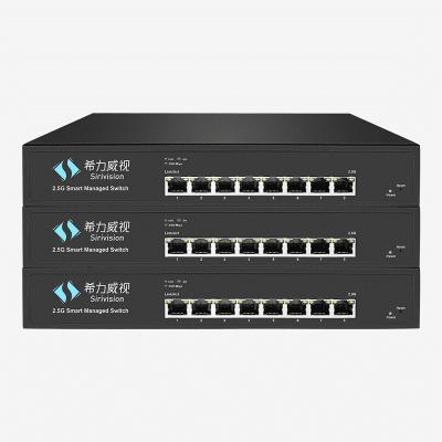 China Rack Mounted 8 RJ45 PoE 2.5Gbps Ethernet Switch Plug-And-Play With LED Power Indicator for sale