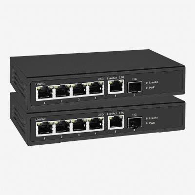 China 5 RJ45 2.5 Gigabit Switch Managed Layer 2 Switch With 1 10gbps SFP+ for sale