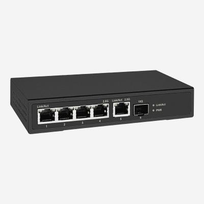 China Efficient 2.5 G Ethernet PoE Switch With 5 2.5gb RJ45 And 1 10gb SFP+ Fiber Ports for sale
