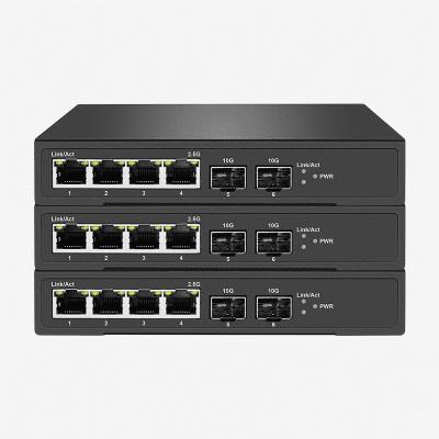 China 6 Ports 2.5 Gigabit Switch Reliable Networking Solution With 2 10G SFP+ And LED Indicators for sale
