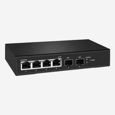 China Lightweight 2.5 Gbps Switch With 4 2.5Gbps Auto-Sensing RJ45 And 2 10gb SFP+ Ports for sale