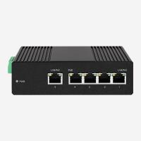 China Aluminum constructed Gigabit Industrial Smart Switch With 5 RJ45 Ports / 4 PoE Ports for sale