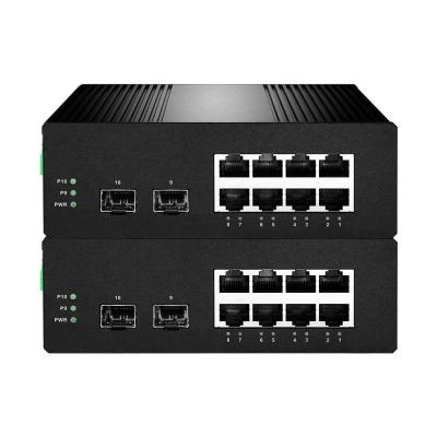China EMC High Protection Aluminum Industrial Smart Gigabit Switch With 8GE RJ45 And 2G SFP for sale