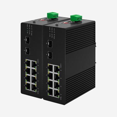 China Industrial Layer 2+ Managed Gigabit Switch 1000 Mbps Speed With 8 PoE, Support Static ARP for sale