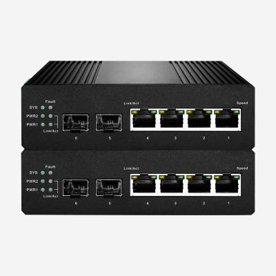 China 4 PoE Enabled RJ45 And 2 SFP Industrial Layer 2 Gigabit Switch For Network Connectivity for sale
