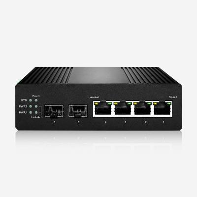 China Security 1000 Mbps Layer 2 Managed Gigabit Switch With 4 RJ45 And 2 SFP for sale