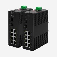 China 8 10/100/1000Mbps RJ45 And 2 SFP Gigabit Enabled Fully Managed Switch For Networking for sale