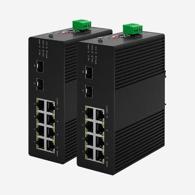 China 8 10/100/1000Mbps RJ45 And 2 SFP Gigabit Enabled Fully Managed Switch For Networking for sale