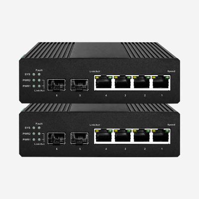 China Industrial PoE Layer 2 Managed Switches With 4 ×10/100/1000Mbps RJ45 And 2 Gigabit SFP for sale