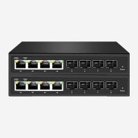 China 4 RJ45 And 4 SFP 16G Gigabit Smart Switch With External Power Adapter 12V DC Cat 5 Cable Jumbo Frame 9K Bytes for sale
