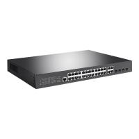 China Rack Mounting 24-Port Gigabit L2 Managed 400W PoE Switch with 4 SFP Slot Uplink Combo Ports For Security CCTV for sale