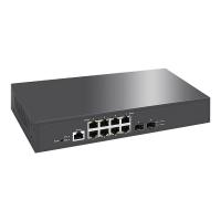 China Rack Mount 8-Port Gigabit With 2G SFP Slots Uplink L2+ SNMP Managed 150W PoE Switch For Security Camera for sale