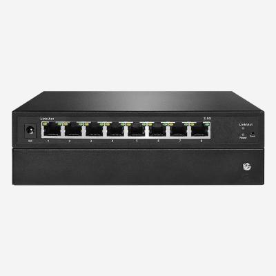 China Web Managed 8 RJ45 2.5Gbps Gigabit Switch With LED Indicators Store And Forward Architecture for sale