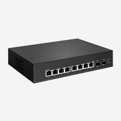 China Internal Power 8 2.5g PoE Unmanaged Fiber Switch With 2 10g SFP+ Ports For Effortless Networking for sale