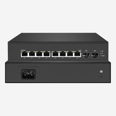 China 80Gbps 1-Fan 2 10G SFP+ And 8 RJ45 2.5g Unmanaged Ethernet Switch With Rack Mount Design for sale