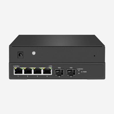 China 4 2.5G Web Smart Switch With 2 10g SFP+ Ports, IEEE 802.3x Flow Control With 9K Bytes Jumbo Frame for sale