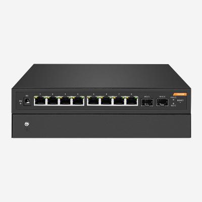 China Link Aggregation, 8 10/100/1000M RJ45 And 2 1000M SFP Smart Switch Desktop For Home for sale