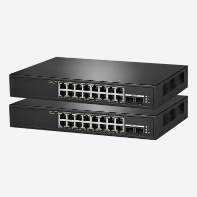 China 2500Mbps 16-Port Unmanaged Network PoE Switch With Rack Or Desktop Mount for sale