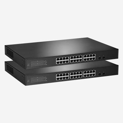 China 24-Port 10/100/1000/2500 Mbps Plug And Play Network 2.5g PoE Switch With 24 802.3at/Af Standard POE+ for sale