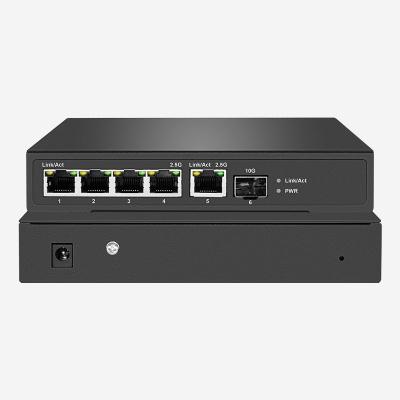 China 5 RJ45 Ports 2.5 Gigabit Managed Network PoE Switch With 45Gbps Switching Capacity And 9K Jumbo Frame for sale