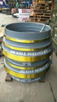 China CH420 Cone Crusher Parts Mantle and Bowl Liner of Casting Processing Type Weight 999 KG for sale