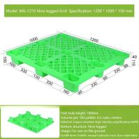 China Eco-Friendly HDPE Plastic Euro Pallet 1000x1200mm Lightweight Logistic Transport for sale