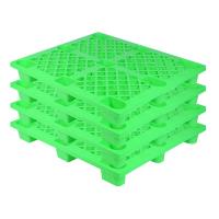 China Logistic Transport Blue Stackable Nine Legs Euro Pallets Grid Surface Plastic Single Faced Style for sale