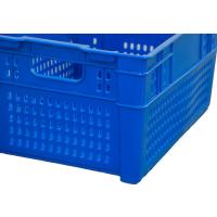 China Food Grade HDPE Nestable Storage Crate 550x405x260mm Plastic Fruit Transport Container for sale