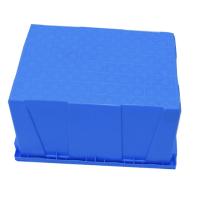 China Custom Logo Strong Nestable Stackable Plastic Moving Tote Box for Supermarket Storage for sale