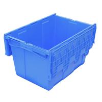 China Custom Logo Folding Collapsible Stackable Crate 600x400mm 40L for Fruit Transportation for sale