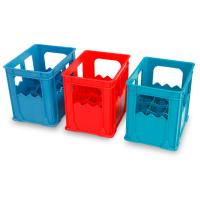 China 12 Bottle HDPE Plastic Beer Crate Custom Order Screen Printed Beverage Storage for sale