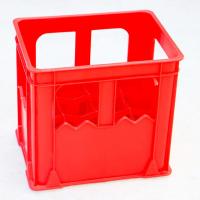 China HDPE Plastic Beer Crate 24 Bottle Capacity Beverage Storage Box for sale