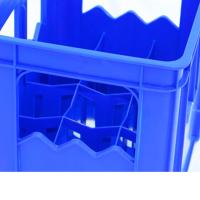 China HDPE Plastic Beer Crate 24 Bottle Capacity Beverage Storage Box for sale