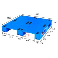 China Food Grade Virgin HDPE Solid Flat Closed Deck Pallet 1000x1000x140mm for Beverage and Food Industries for sale