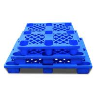 China 9 Feet Lightweight Euro Plastic Pallet 1100x1100x140mm Single Faced Nestable 1T Static Load for sale