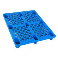 China Nine Big Feet Solid Top Euro Pallet with Mesh Surface Nestable Single Faced Plastic for sale