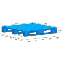 China 4-Way Entry HDPE Euro Spill Pallet Single Faced 1100x1100x150mm 14kg for sale