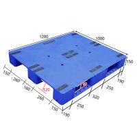 China Recyclable HDPE Euro Pallet Single Faced 1200x800mm 4T Static Load for Industrial Use for sale