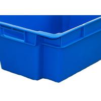 China Nestable HDPE Plastic Storage Boxes 600x400mm Durable Stackable Produce Crate with Handle for sale