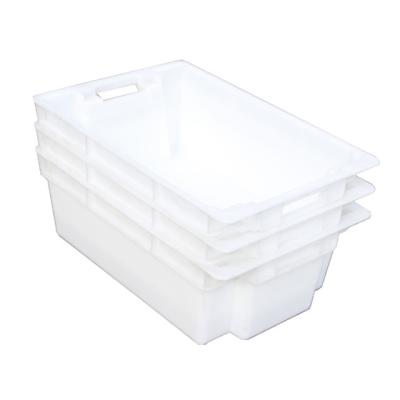 China Custom HDPE Nestable Stackable Plastic Container Box 600x400mm for Plates Storage for sale
