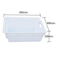 China HDPE Nestable Plastic Storage Crate 600x400mm Stackable Box for Fruit Vegetable Meat for sale