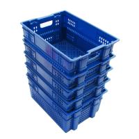 China HDPE Heavy Duty Stackable Plastic Crate 550x405x260mm for Vegetable Storage for sale