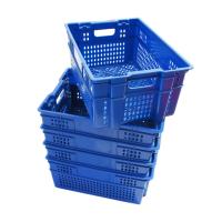 China HDPE Heavy Duty Stackable Plastic Crate 550x405x260mm for Vegetable Storage for sale