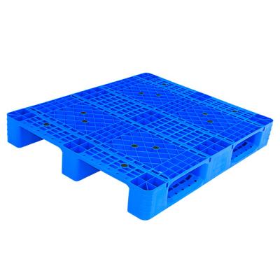 China Heavy Duty Blue Hollow Out 100% Virgin HDPE Pallet 1200x1000mm 4 Ton Static Load for Stacking Storage for sale