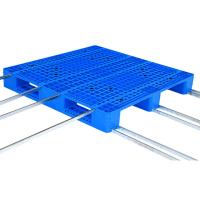 China Heavy Duty Blue Hollow Out 100% Virgin HDPE Pallet 1200x1000mm 4 Ton Static Load for Stacking Storage for sale